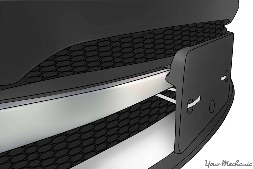 How to Put a Front License Plate Bracket onto a Tesla | YourMechanic Advice